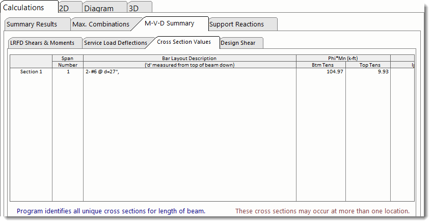 Calculation Modules > Beams > Multiple Simple Beam
